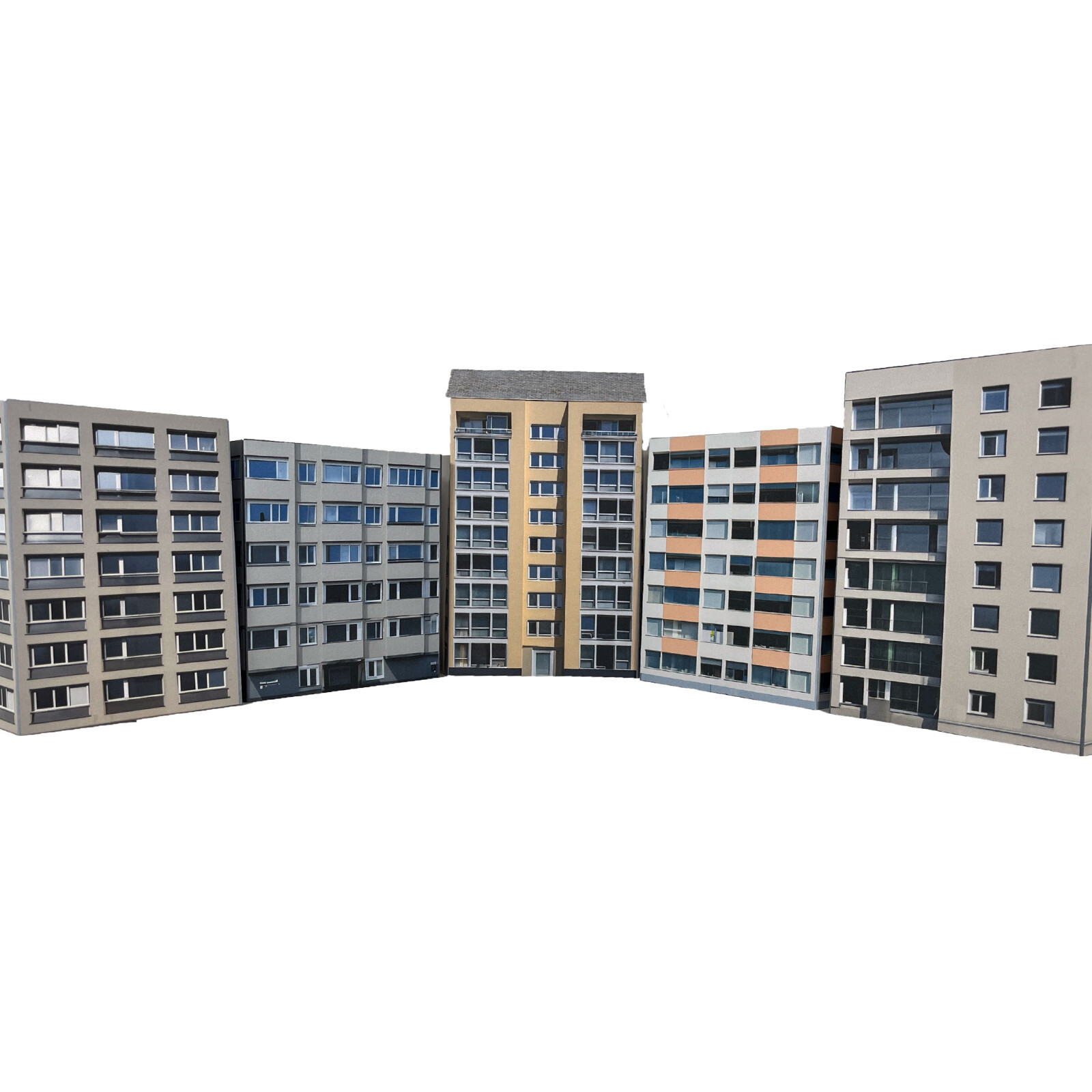 N Gauge Buildings Pack of 5 Easy Build 1/148 Scale Low Relief Models ...