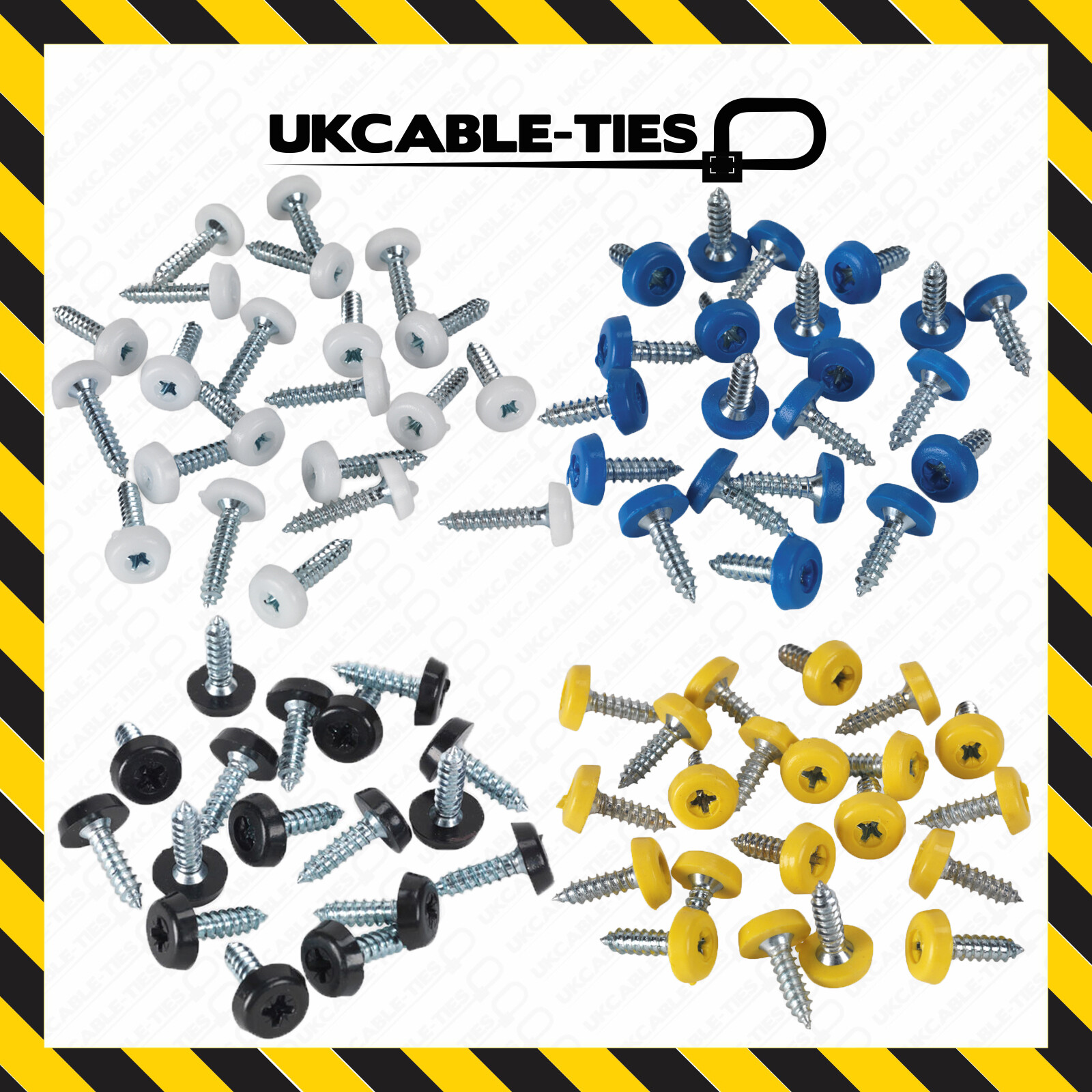 Number Plate Screws Oversized Moulded Head Polytop Screws Fixing | eBay UK