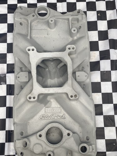 Edelbrock 2725 Torker 2500-6500rpm Non-EGR Intake 1955-1986 Chevy 262 ...