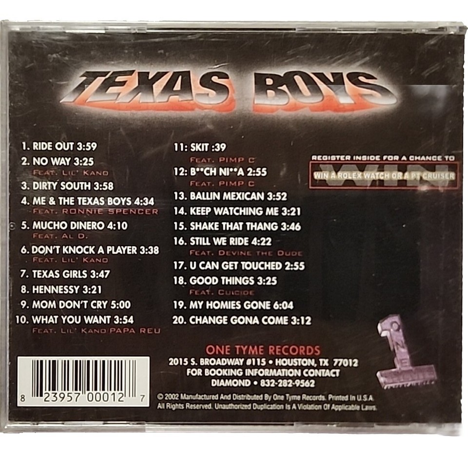 Texas Boys Soundtrack [PA] by Various Artists (CD, Jun-2002, One Tyme ...