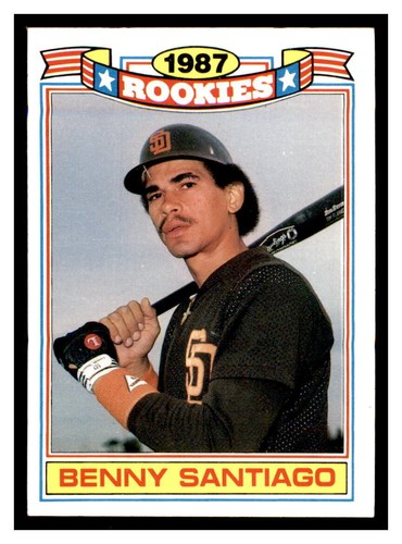 1988 Topps 1987 Rookies #18 Benny Santiago Rookie San Diego Padres MVP ...