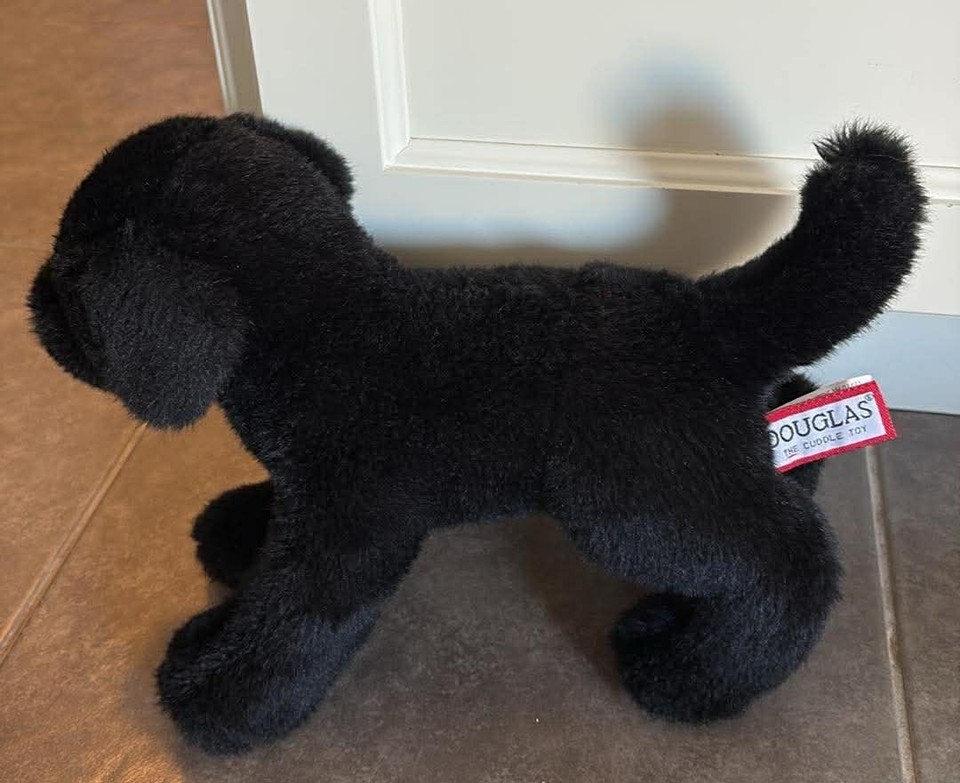 Douglas Brewster Black Lab Plush Stuffed Animal Puppy Realistic Dog 12 ...