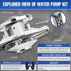 Professional Water Pump Kit with Gasket, 2.8L 3.0L 3.2L 3.6L 6.0L V6 V8 ...