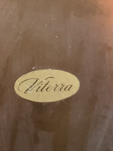 Viterra Vase 10 x 7.5” Amber Sheared Art Glass Translucent Satin Modern ...