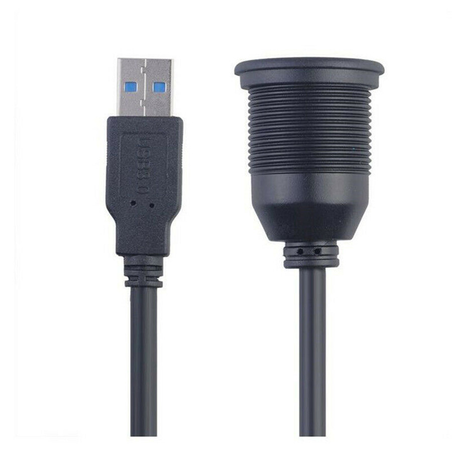 Black 1m / 3ft USB 1.1 and USB 2.0 Extension Lead Cable for Car SUV ...