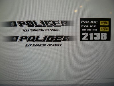 BAY Harbor Islands Florida Police Car Decals 1:24 | eBay