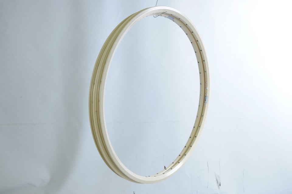 PAIR RYDE Z2000 CREAM 700c 622 x19 36 SPOKE DOUBLE DUAL WALL BIKE RIMS ...