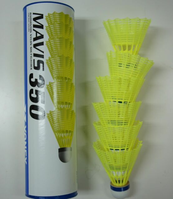 Yonex Mavis 350 Badminton Nylon Shuttlecock, Fast, Yellow - 1 Tube for ...