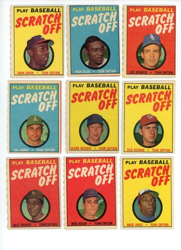 1970 Topps Baseball Scratch Off COMPLETE SET (24) EX/MT Condition *NICE ...