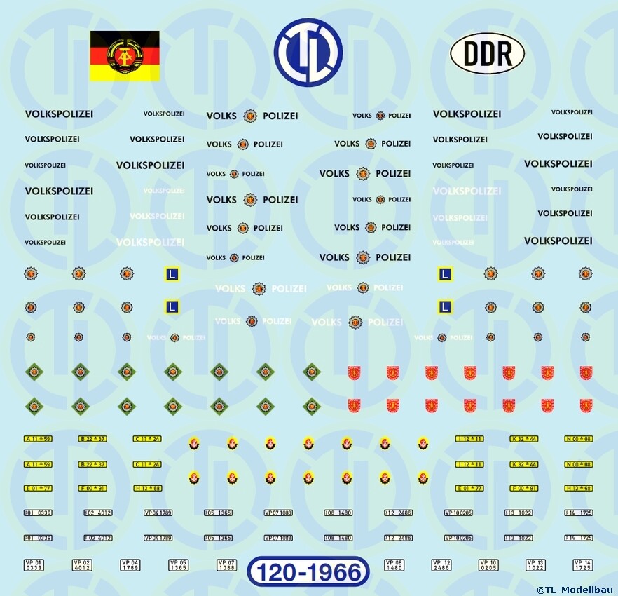 1966 - Decals Diverse DDR-Organe 1:120 | eBay.de