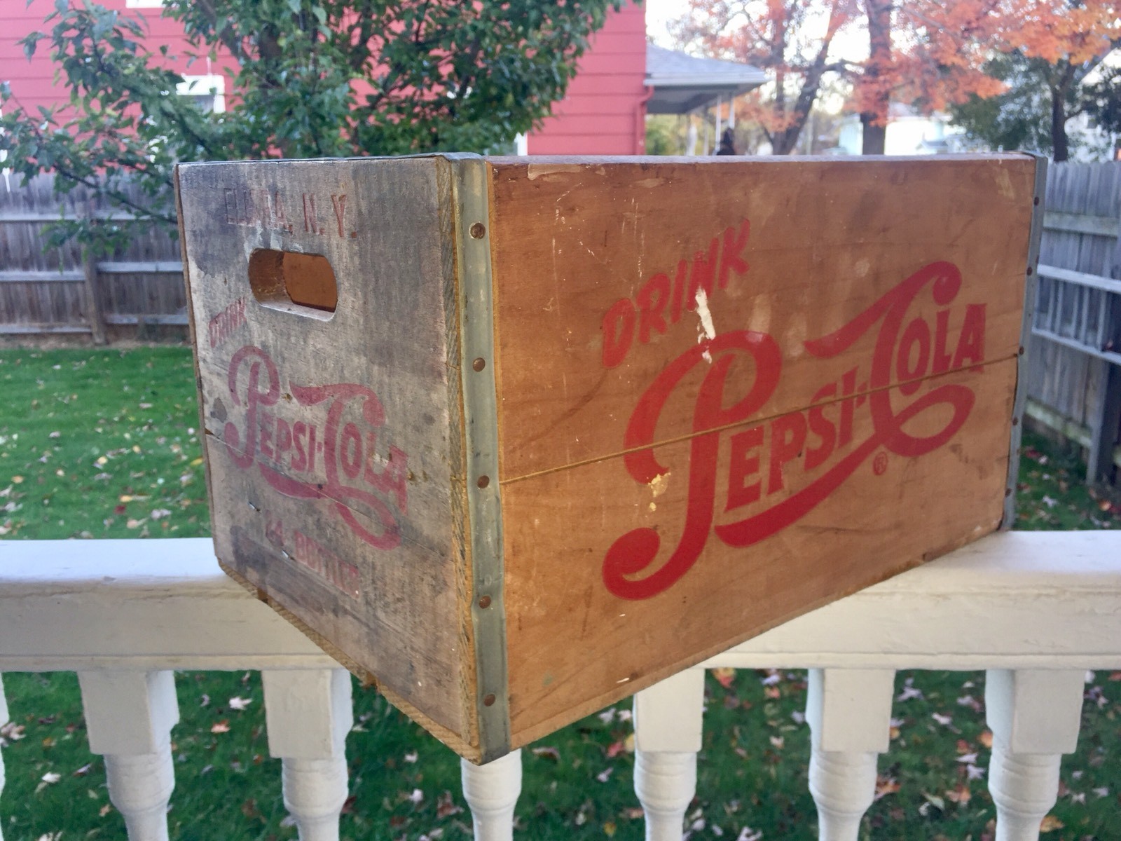 Vintage Pepsi Wooden Box Elmira NY | eBay