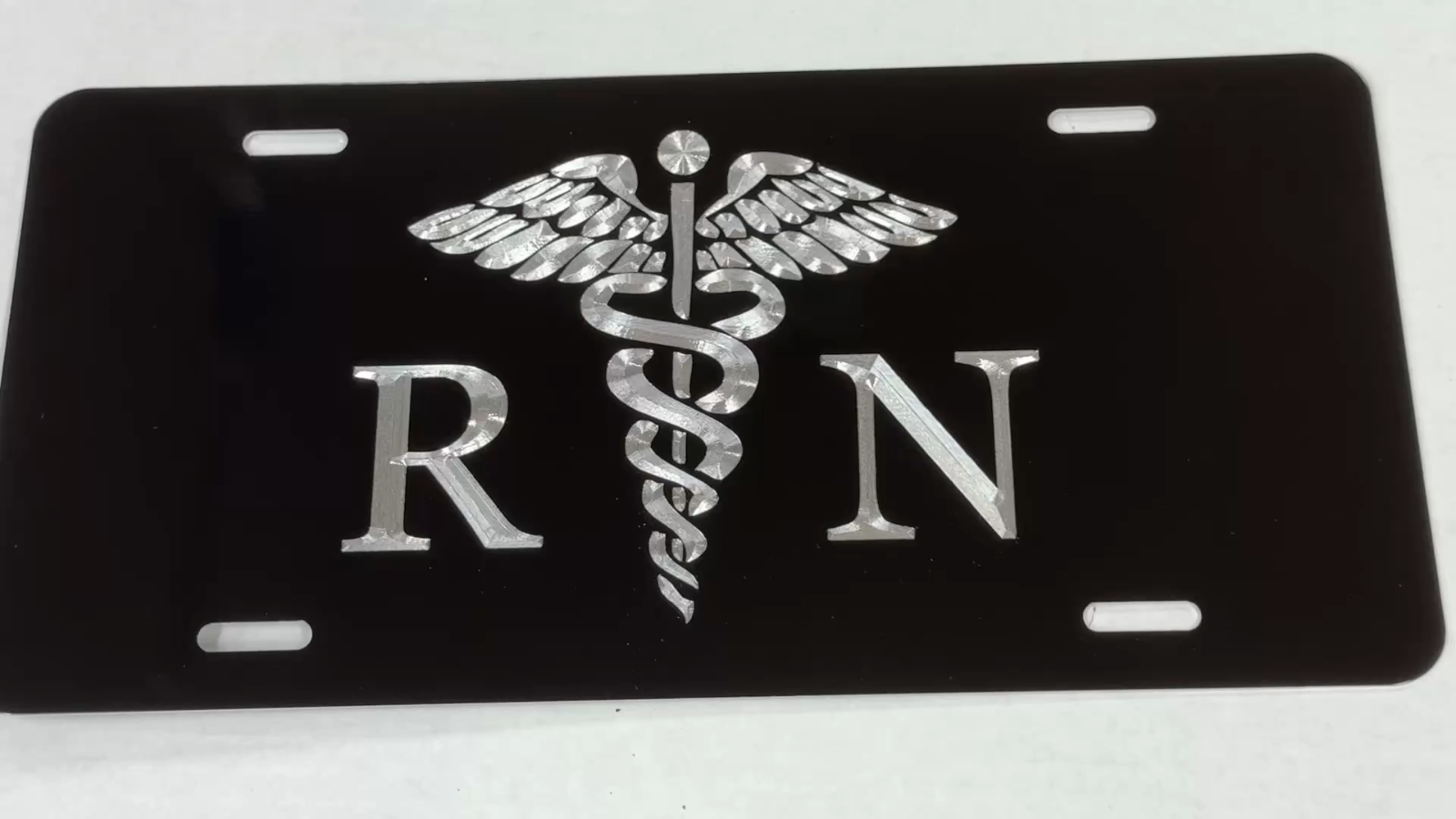 ENGRAVED Registered Nurse RN Diamond Etched License Plate Metal Car Tag ...