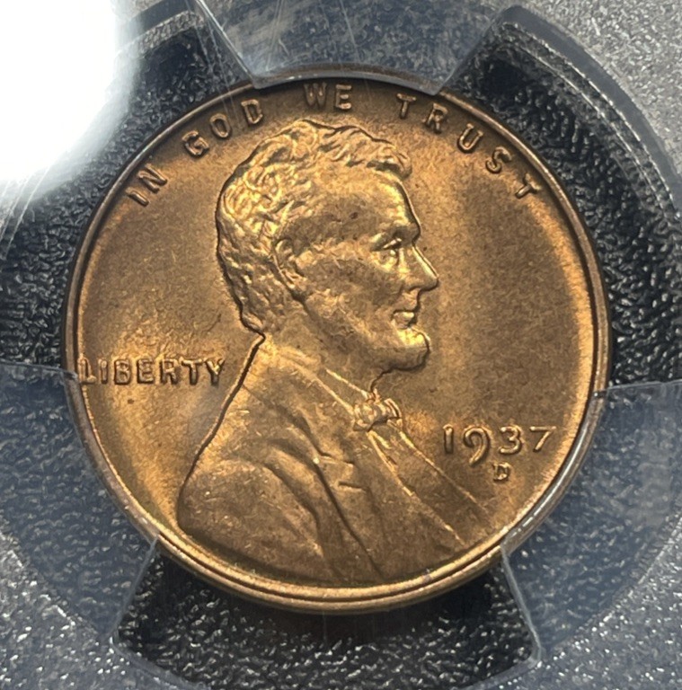 1937 D Lincoln Wheat Cent 1c PCGS MS64RD Denver Nice Red Cent E486 | eBay