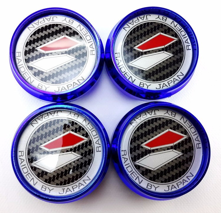 WHEEL CENTER HUB CAPS RAIDEN BLUE 62mm. Parts For LENSO Raiden Spec F E ...
