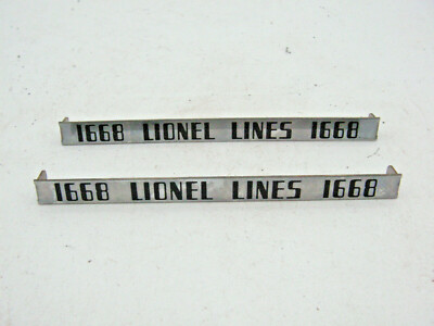 Lionel 1668 NUMBER PLATES, New Old Stock, Original Authentic LIONEL ...