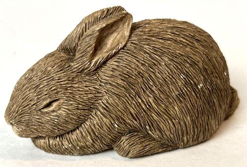 VTG Sleeping Rabbit Bunny Figurine Sandra Brue Signed 1986 Sandicast ...
