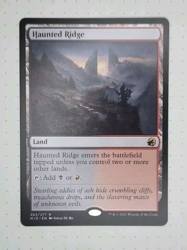 Haunted Ridge -Rare NM Innistrad Midnight Hunt 2021 MID 263/277 MTG ...