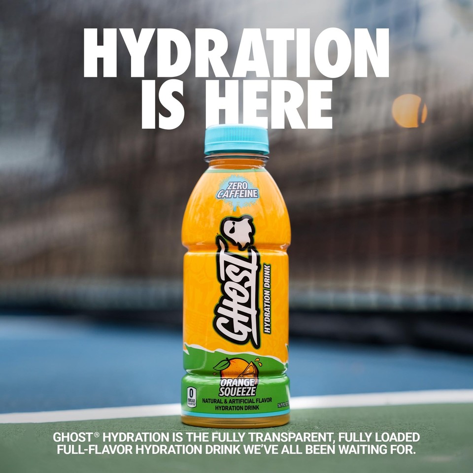 GHOST Hydration Drink Orange Squeeze - RTD Sports Drinks with ...