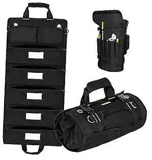 Tool Bag,Roll Up Tool Bag Organizer,13 Pockets Tool Roll Storage Pouch ...