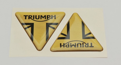 2pcs x TRIUMPH sticker (56x50mm) Domed 3D logo Decal | eBay