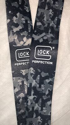 GLOCK PERFECTION LANYARD 19” Neck Loop Key Keychain Gray Camo New 000 ...