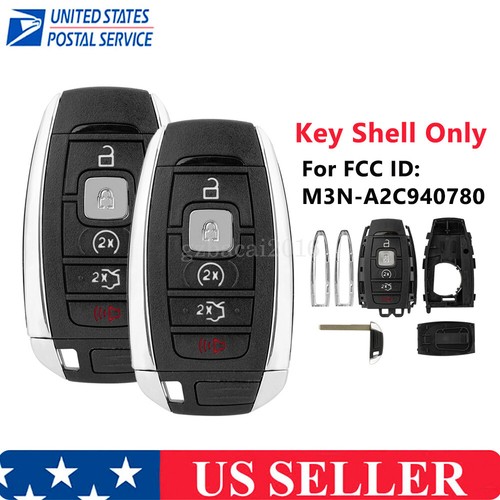 2 For Lincoln Continental MKC 2017- 2020 Remote Key Fob Shell Case 5B ...