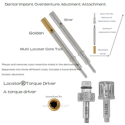 Implant Overdenture Locat0r System Abutment Dental Screwdriver 3-In-1 ...