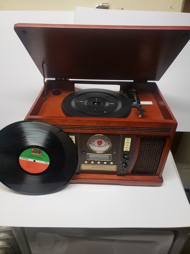 Innovative Technology Aviator Recordable CD 5-in-1 Wooden Music Center ...