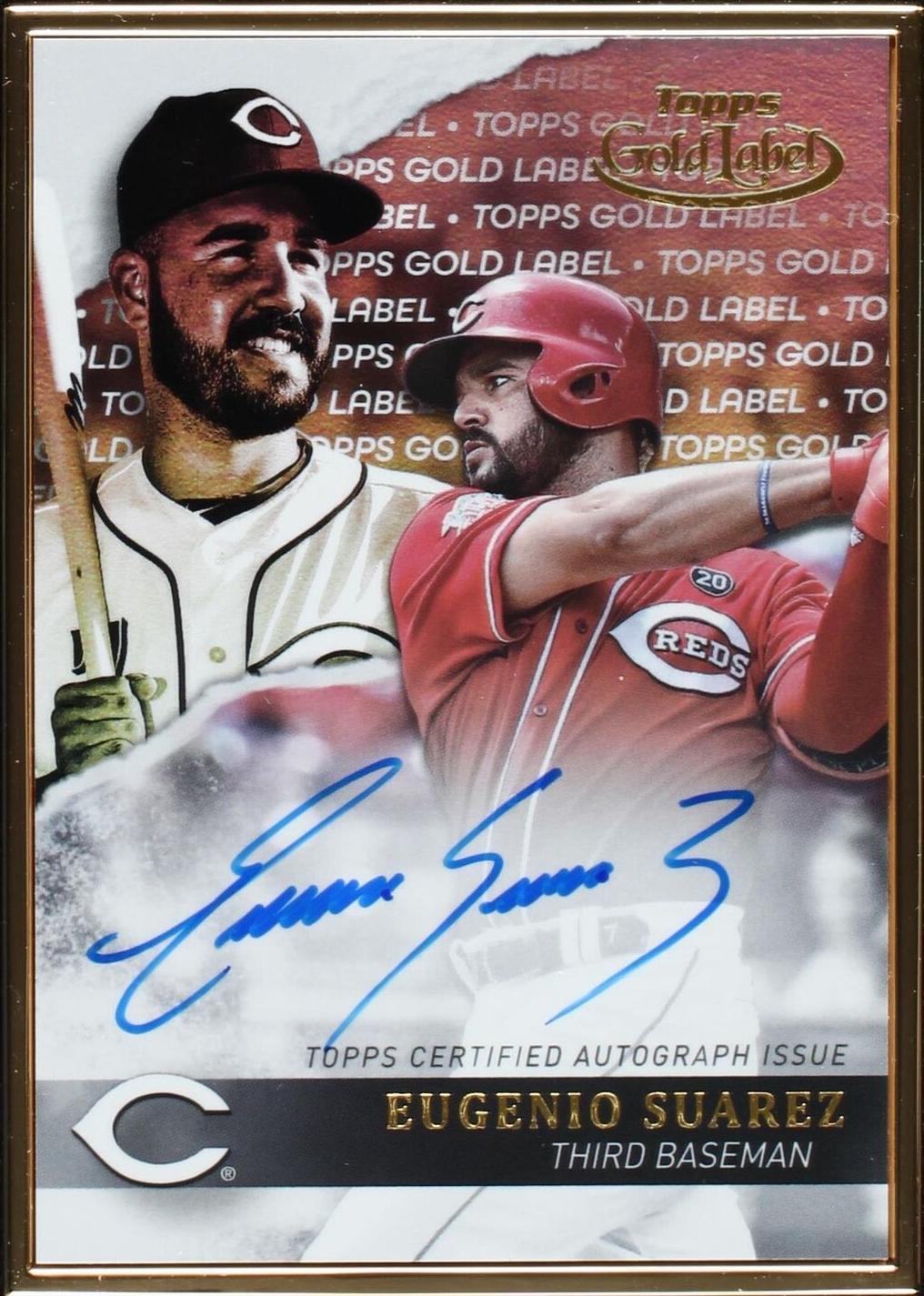 2020 Topps Gold Label - Gold Label Framed Autographs Eugenio Suarez # ...