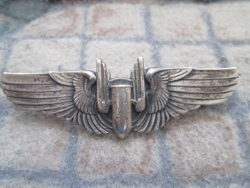 Rare WW2 US Army Air Force Sterling AAF Aerial Gunner Wing 3" Pin | eBay