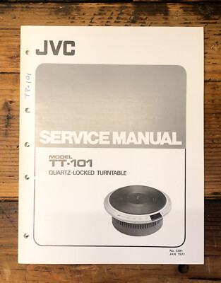 JVC TT-101 Record Player / Turntable Service Manual *Original* | eBay