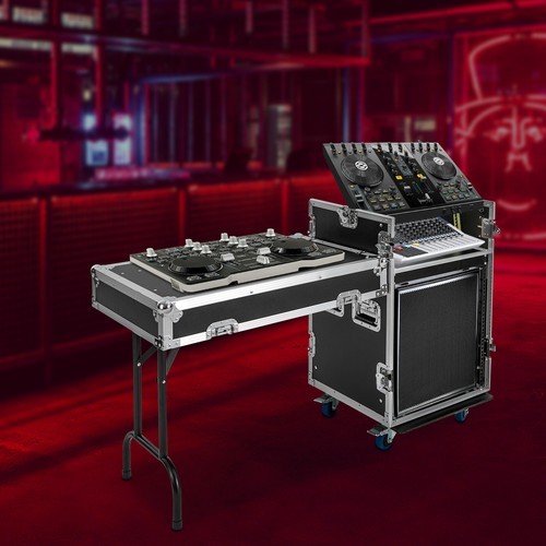 12U Sound Box 12U PA Rack/Road Case Top DJ Table Top 2 Layers Studio w ...