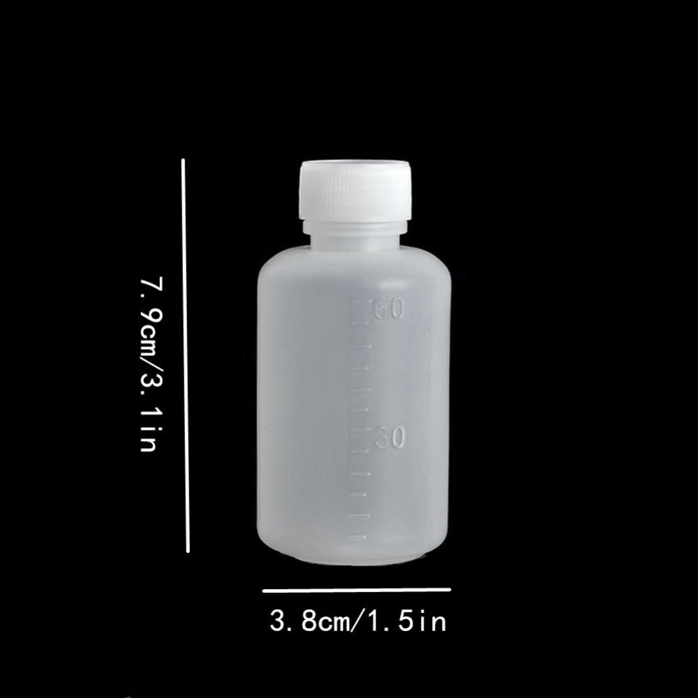 50pcs Empty Sample Bottles Small Mouth Graduated Lab Chemical Container ...