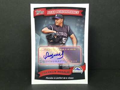 2010 Topps #PPA-FM Franklin Morales, Rockies - Peak Performance ...