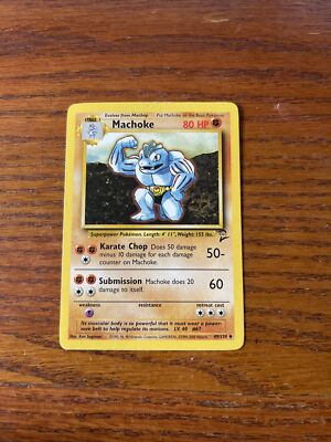 Pokémon TCG Machoke Base Set 2 49/130 Regular Unlimited Uncommon | eBay