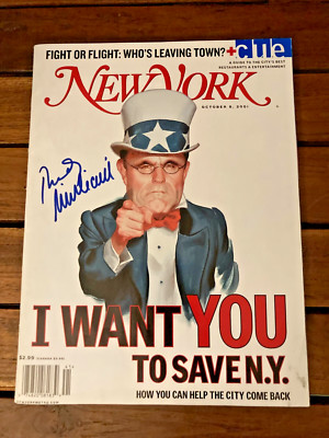 Rudy Giuliani SIGNED NEW YORK MAGAZINE 9/11 Oct 8 2001 Edition | eBay