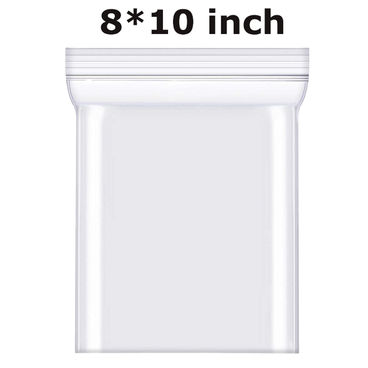 Clear Resealable Bag Plastic Zip Seal Bags Poly Zipper 2.07mil / 2 ...