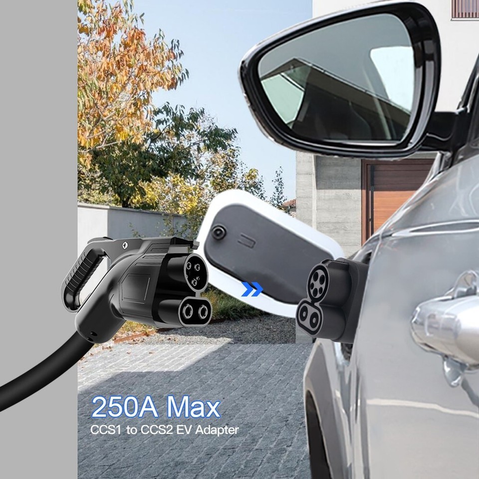 CCS2 To CCS1 Adapter EV Charger Adpater, DC 1000V 250A CCS2 To CCS1 ...