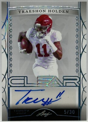 2022 Leaf Trinity - Clear Auto #CA-TH2 Traeshon Holden /30 (AU, RC) | eBay
