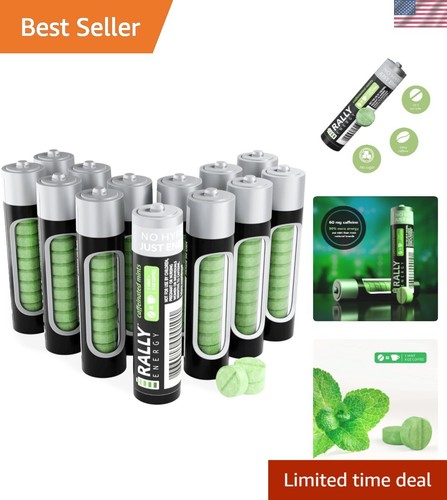 Rally Caffeine Mints - 60mg Energy Per Mint, Sugar-Free, Fresh Breath ...