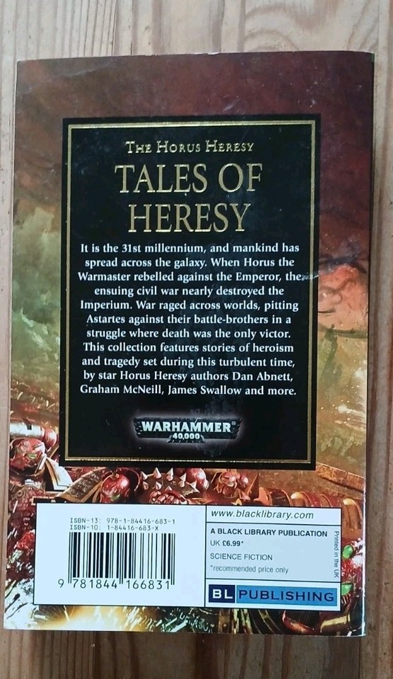 Warhammer Horus Heresy Tales Of Heresy 1st Edition Black Library | eBay UK
