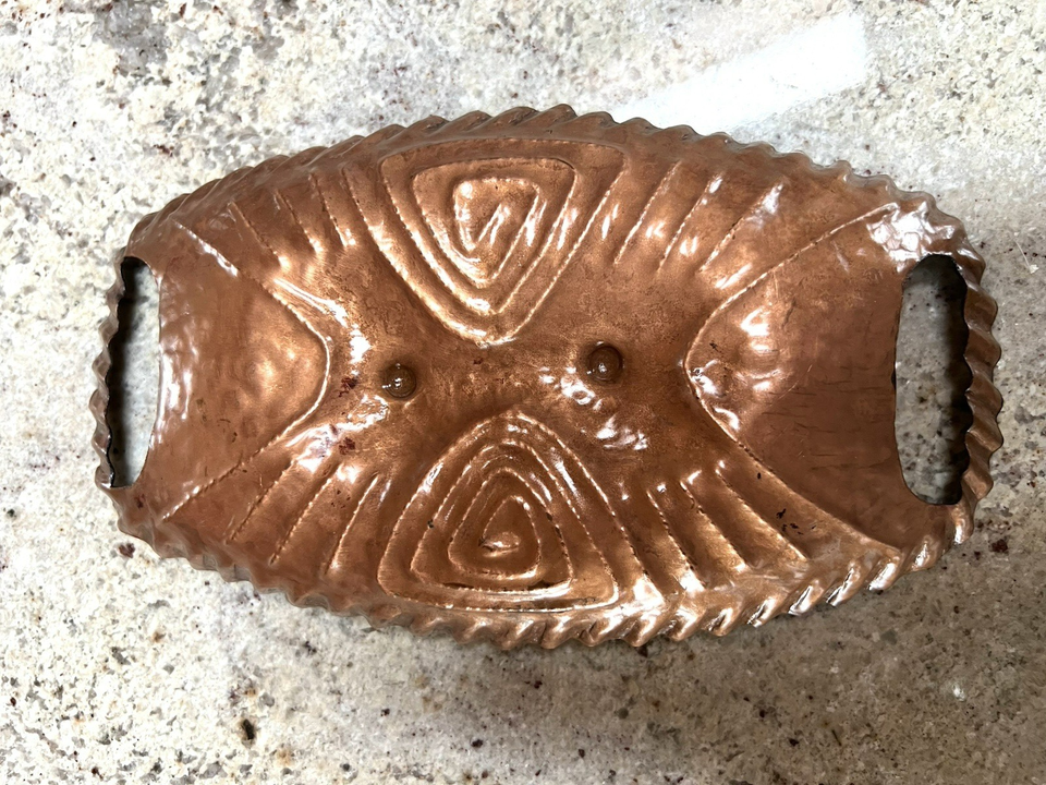 Arts & Crafts Style Hammered Copper Tray - Odd Design, MCM?, Small 8"x ...