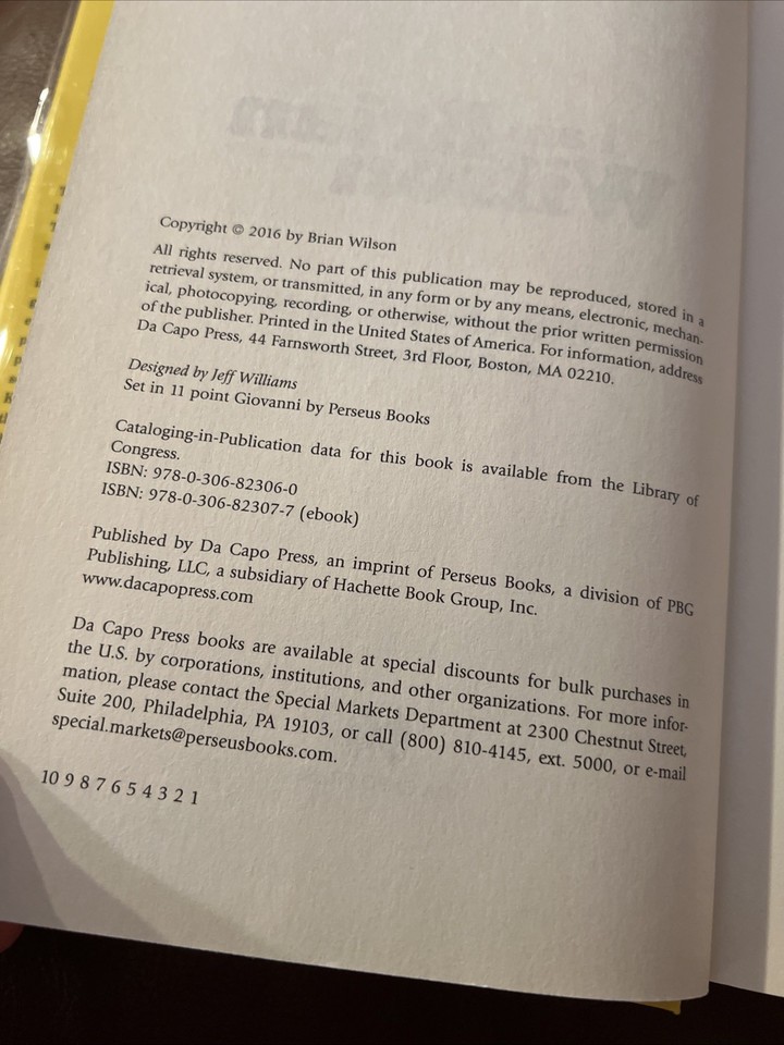 SIGNED Brian Wilson I Am Brian Wilson A Memoir Beach Boys Hardcover ...