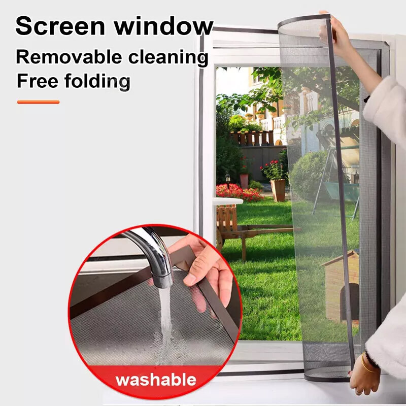 UK Magnetic Window Insect Screen Mesh Net Fly Mosquito Bug Netting Moth ...