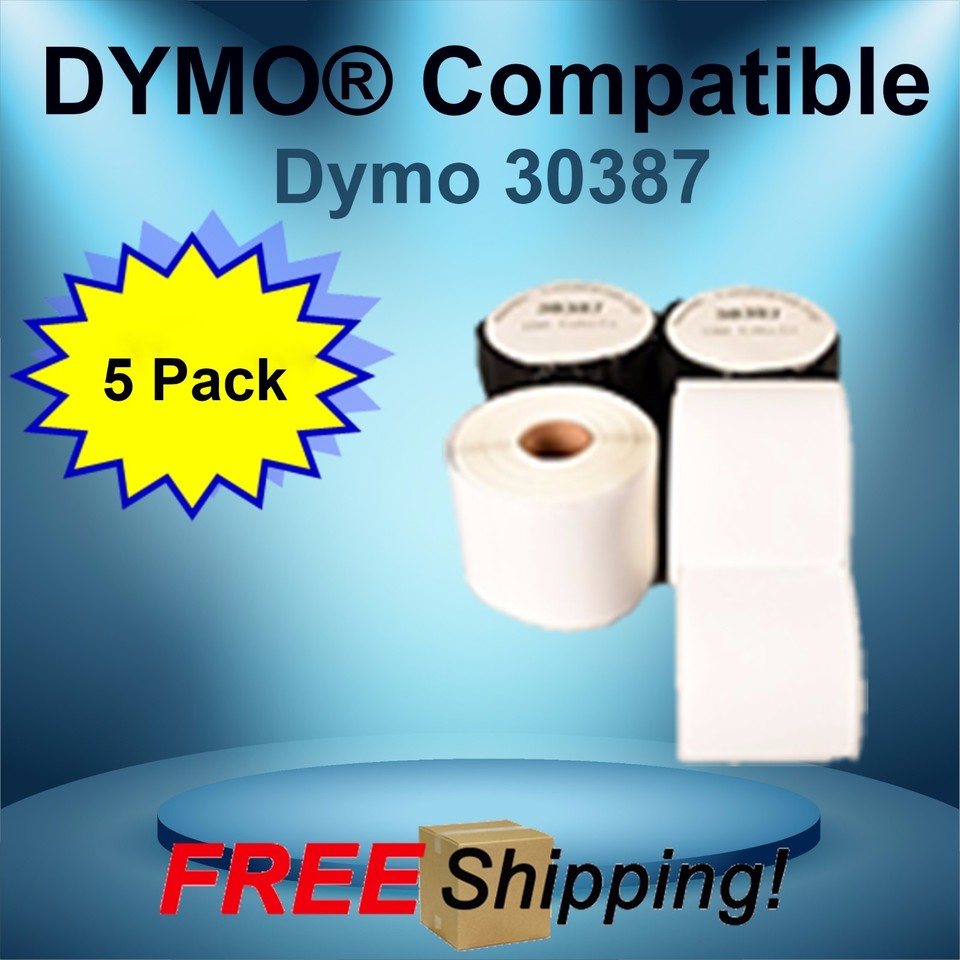 5 Rolls Dymo Compatible 30387-3 Part Labels for Shipping | eBay