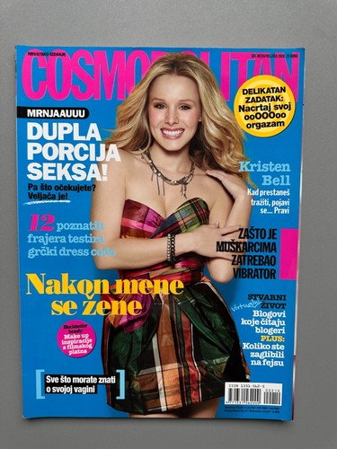 KRISTEN BELL Cosmopolitan Croatia 2010 Vintage Magazine COLLECTORS COVER | eBay