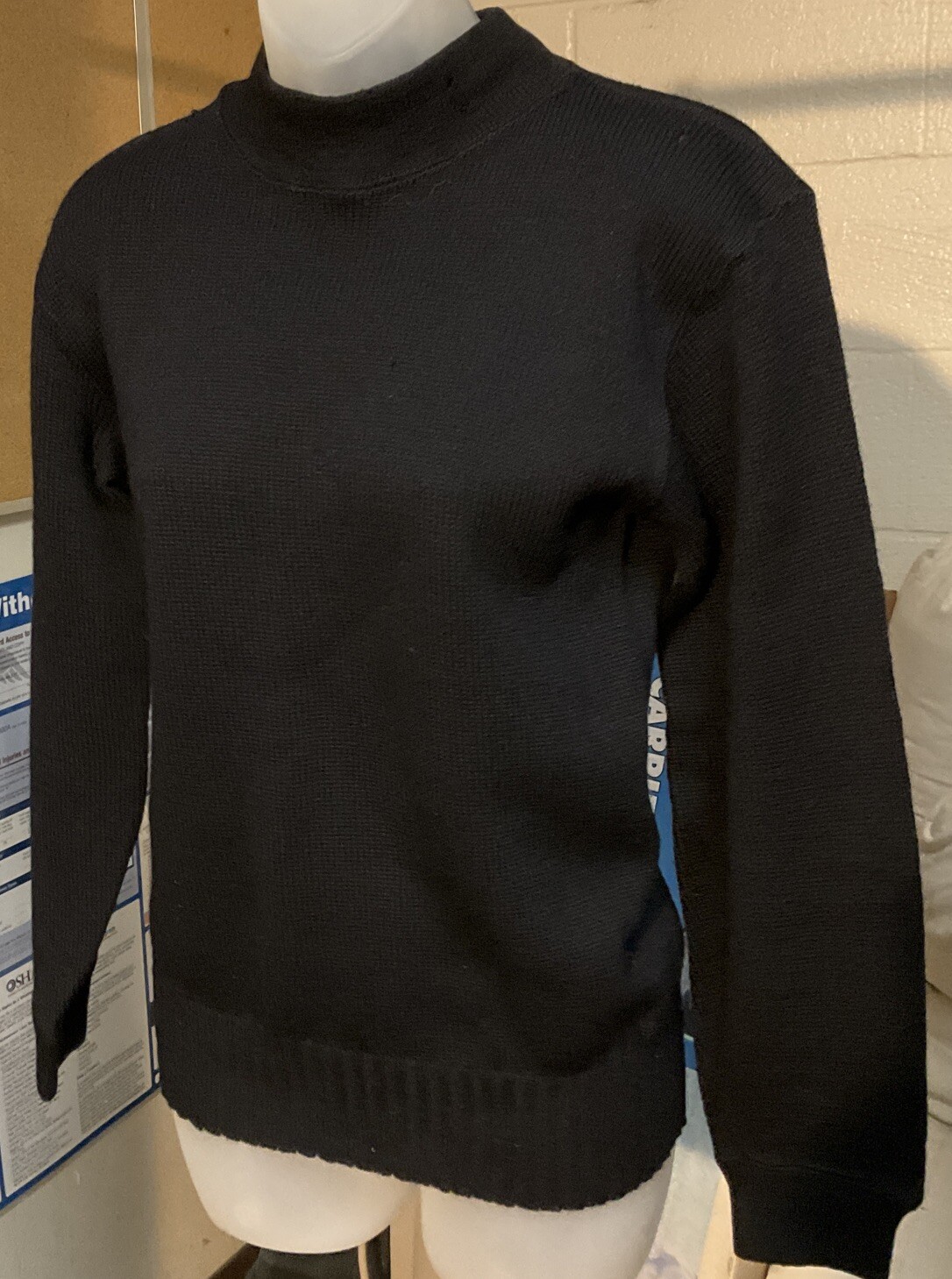 VTG 40s 50s USN WW2 Navy Black Wool Watch Jumper Deck… - Gem