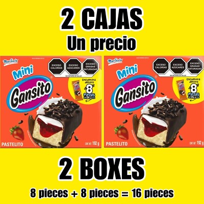 2 CAJAS DE MINI GANSITOS MARINELA - FILLED SNACK CAKE (2 BOXES). | eBay