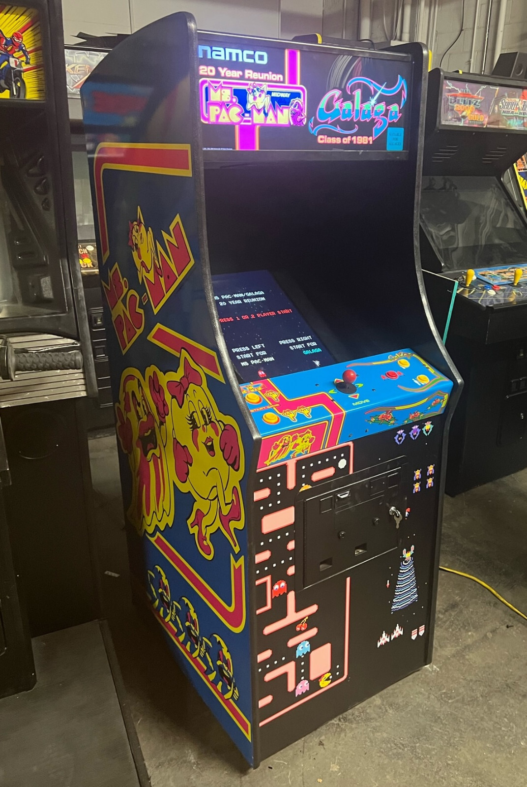 GALAGA Ms PAC-MAN 20 YEAR REUNION ARCADE MACHINE by MIDWAY 2001 | eBay