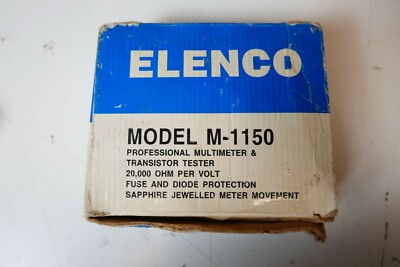 ELENCO M-1150 Multimeter & Transistor Tester 20,000 OHM with all Leads ...